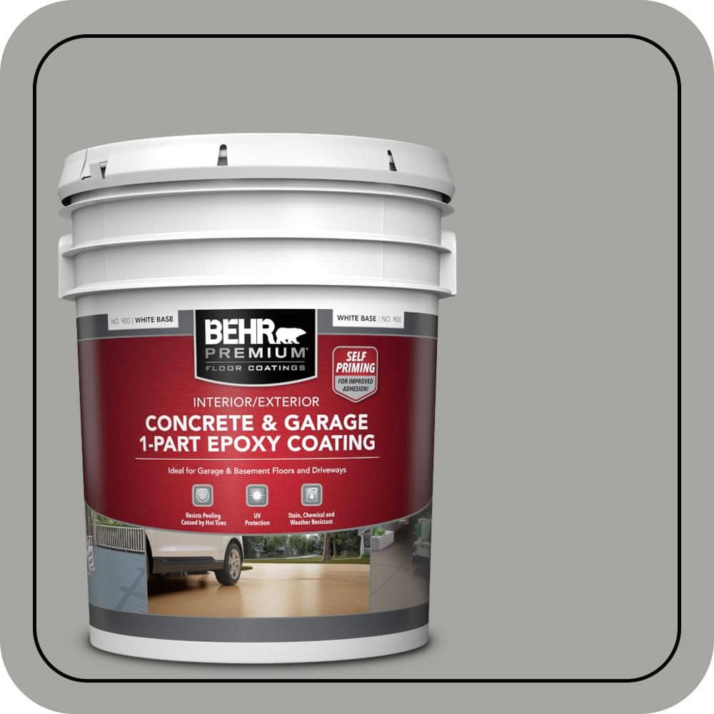 BEHR PREMIUM 5 gal. #PPU24-18 Great Graphite Self-Priming 1-Part Epoxy ...