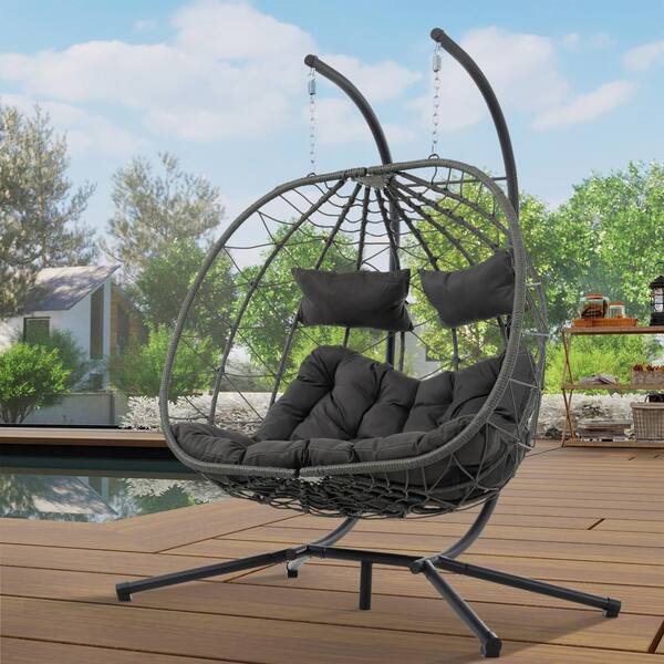 Black garden egg chair store