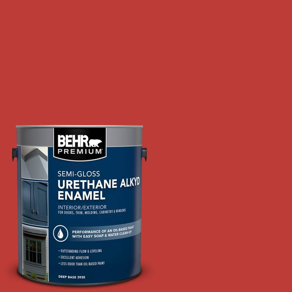 BEHR PREMIUM 1 gal. #P150-7 Flirt Alert Urethane Alkyd Semi-Gloss ...