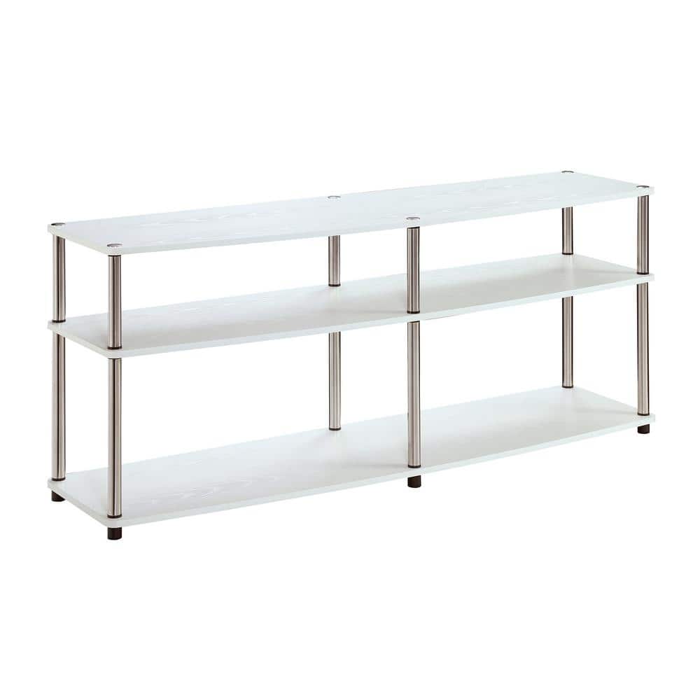 Convenience Concepts Designs2Go No Tools White 3 Tier Wide TV Stand for ...