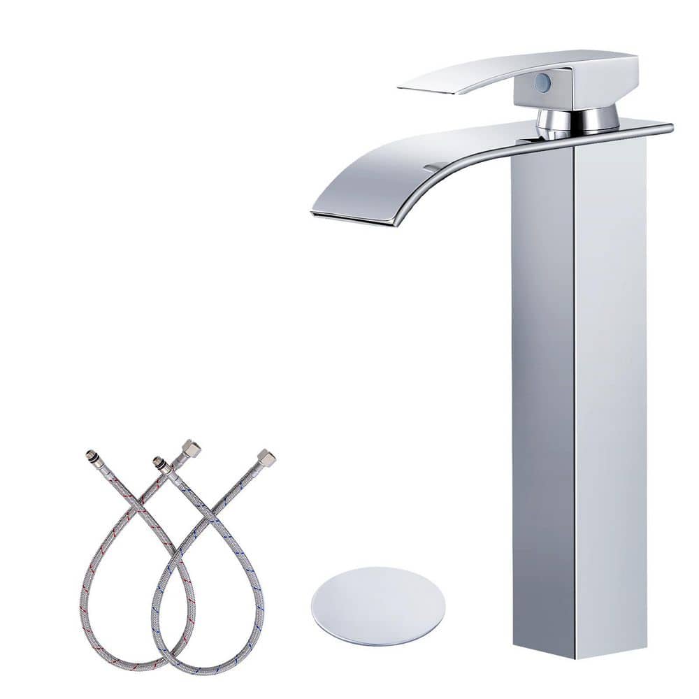 MTTCLE Single Handle Vessel Sink Faucet Tall Bathroom Faucet with Pop ...