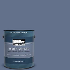 BEHR MARQUEE 1 qt. #600F-6 Atlantic Blue Matte Interior Paint & Primer ...