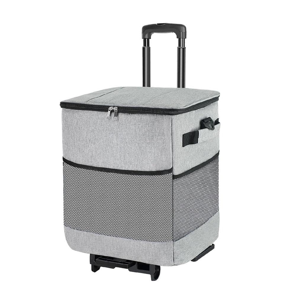 42 qt. Collapsible Large Rolling Soft-Side Cooler with Wheels and ...