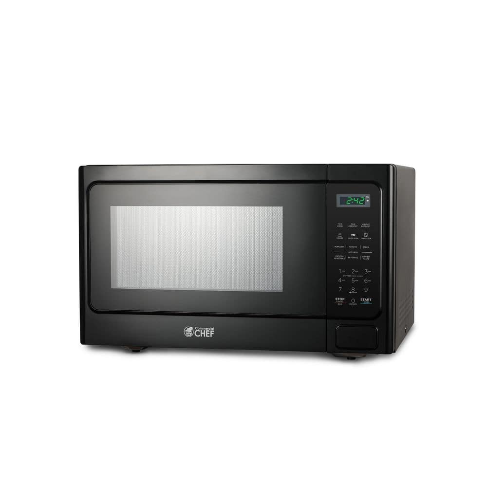 Commercial CHEF 20.4 in. Width 1.3 cu.ft. Black 1000-Watt Countertop ...