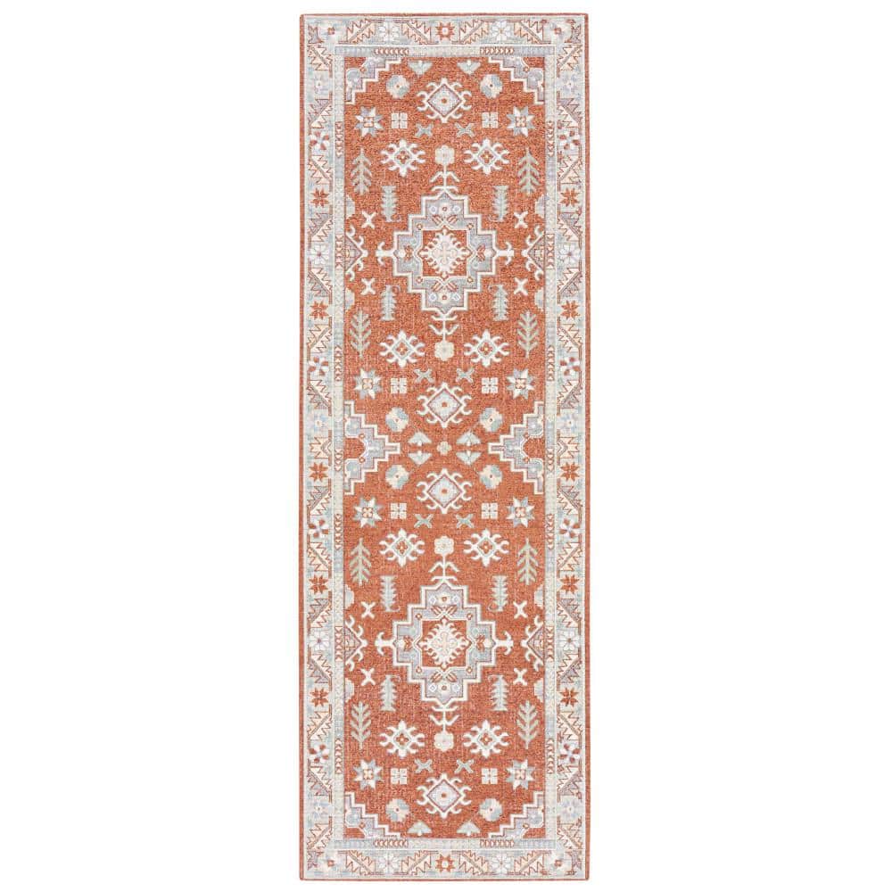 TOWN & COUNTRY LIVING Luxe Livie Forever Vintage Rust Ivory 24 in. x 72 ...