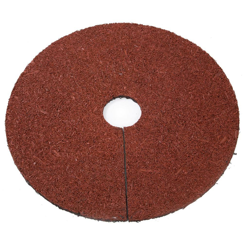 Trademark Innovations 24 in. Reversible Mulch Ring Tree Protector Mat ...