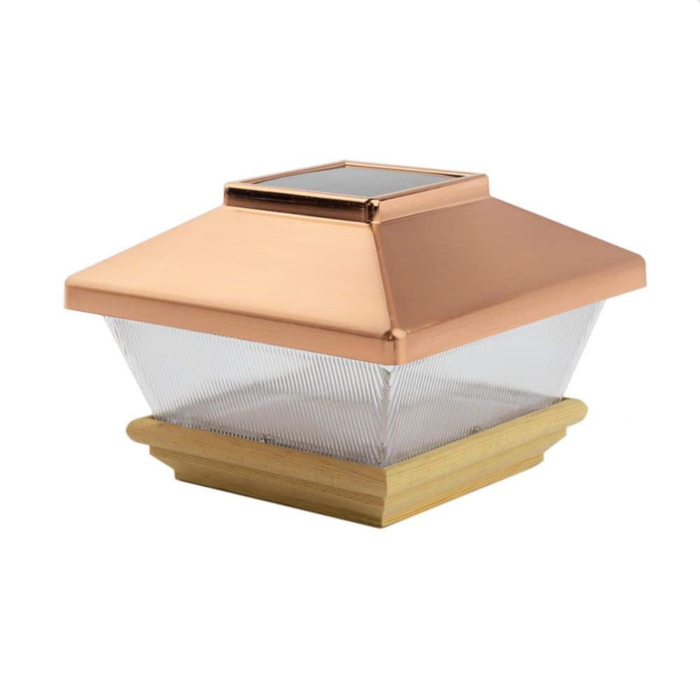 Deckorators High Point 4 in. x 4 in. Copper Plastic Solar Post Cap (2 ...