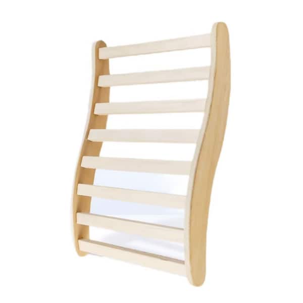 Clihome S-Shape Sauna Backrest Ergonomic Wooden Non-Toxic Comfortable ...
