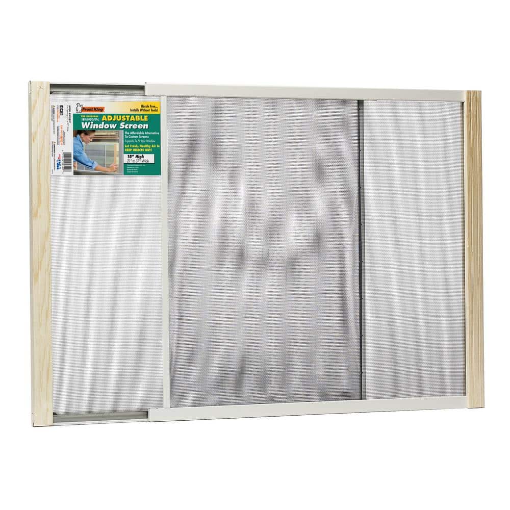 W B Marvin 21 - 37 in. W x 18 in. H Clear Wood Frame Adjustable Window ...