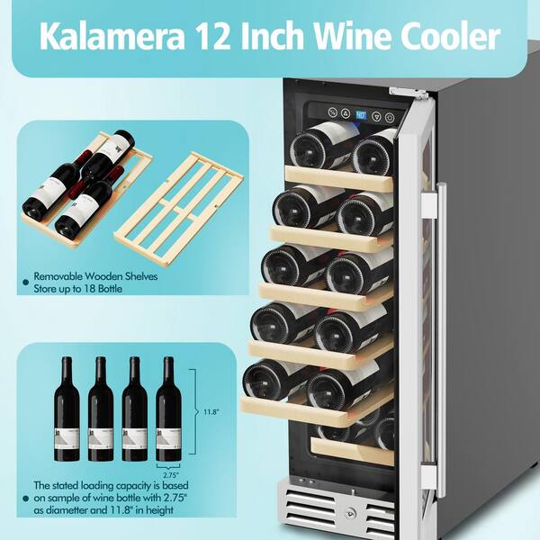 12 built in wine cooler store