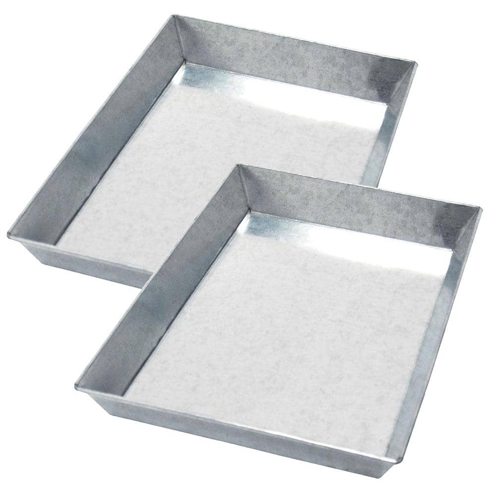 ACHLA DESIGNS Set of 2 Steel Ash Pan for 33 in. Grate 17 in. L Grey GT ...