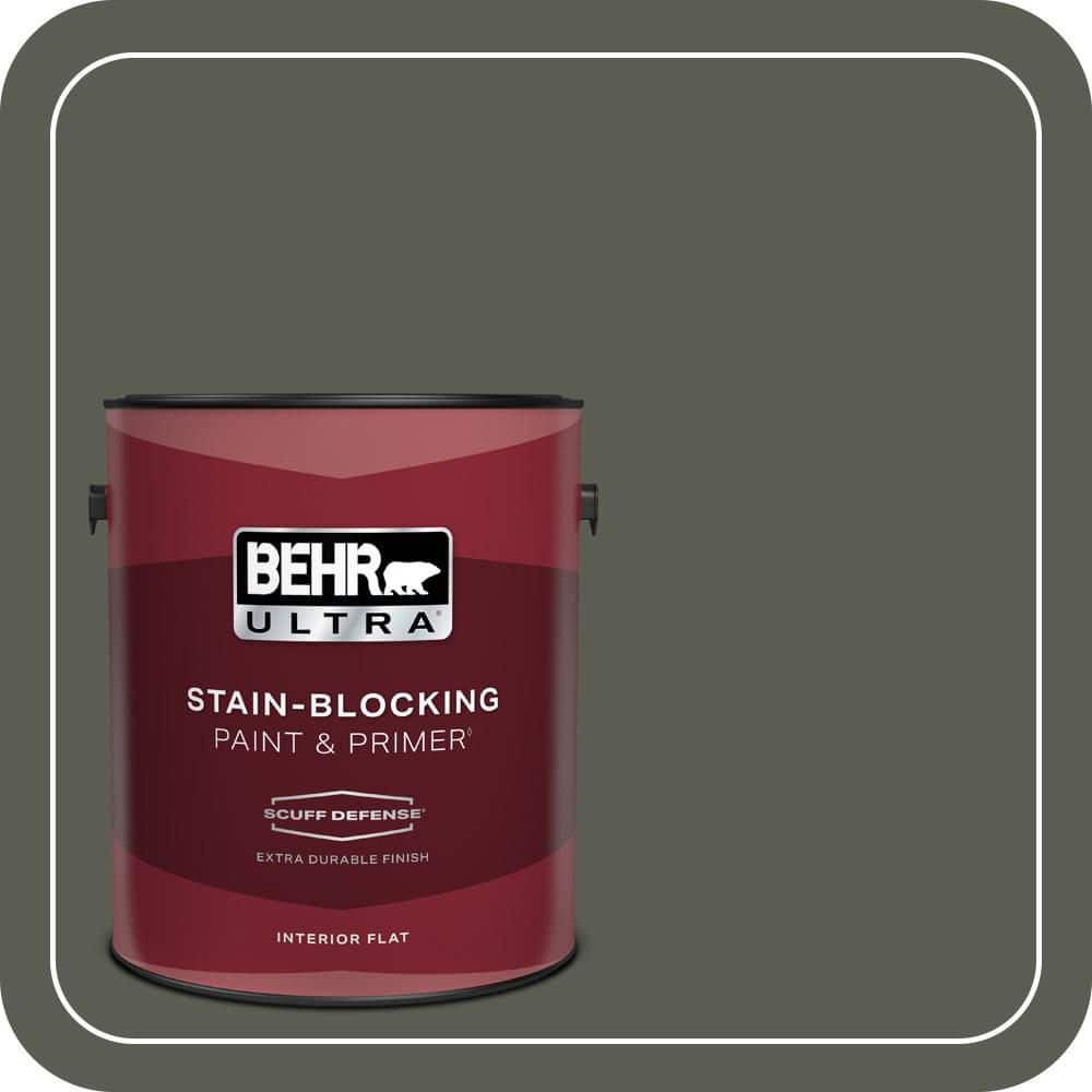 BEHR ULTRA 1 gal. #N380-7 Black Bamboo Extra Durable Flat Interior ...