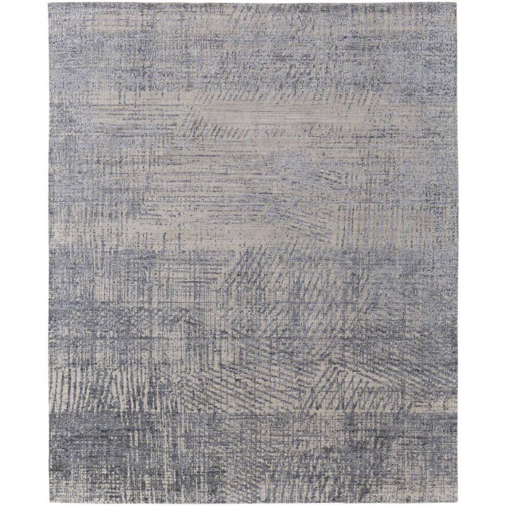 HomeRoots 5 ft. x 8 ft. Gray, Ivory, Blue Abstract Area Rug 2000566954 ...