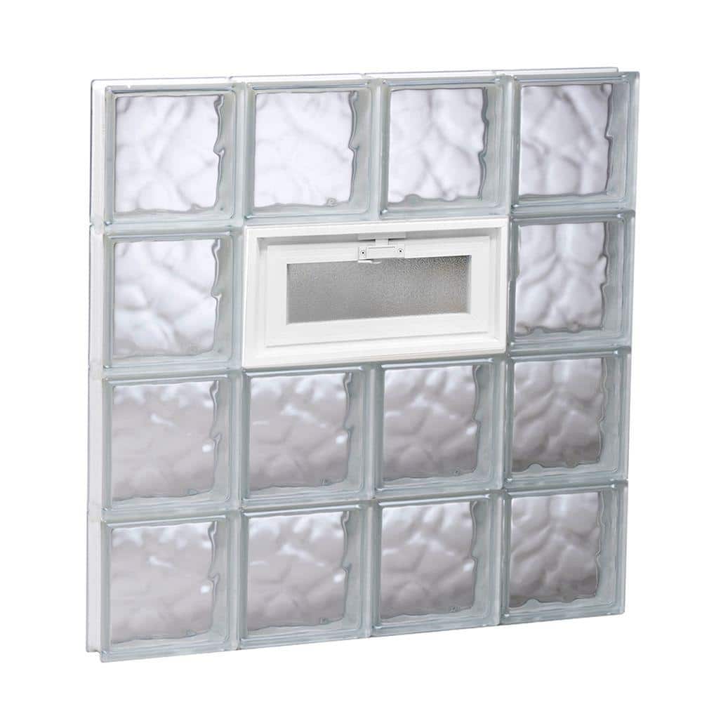 Clearly Secure 31 in. x 31 in. x 3.125 in. Frameless Wave Pattern ...