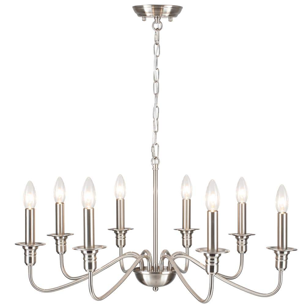 LWYTJO Harri 8 - Light Brushed Nickel Classic/Traditional Chandelier ...