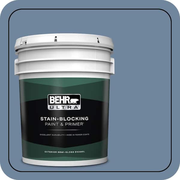 BEHR ULTRA 5 gal. #S520-5 Thundercloud Semi-Gloss Enamel Exterior Paint ...