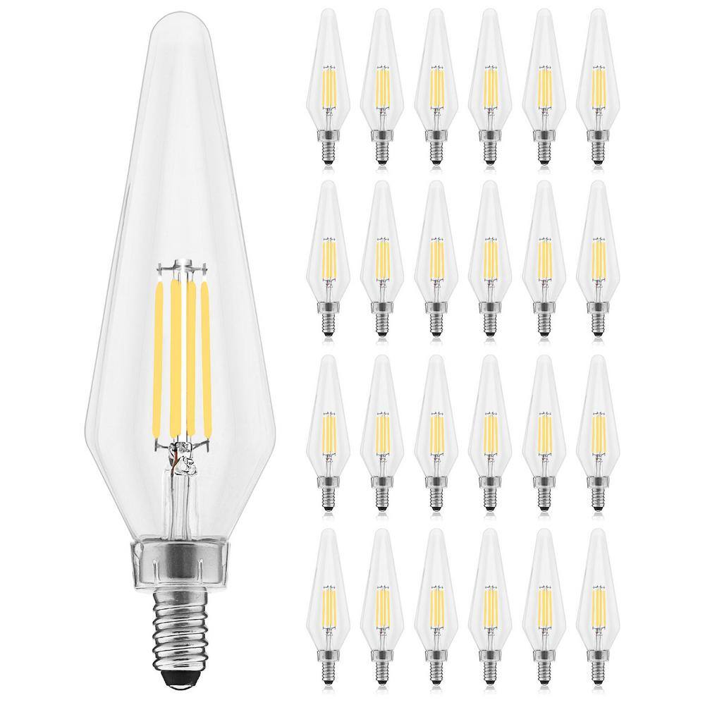 LUXRITE 60-Watt Equivalent HX10.5 Glass Dimmable E12 Base Edison LED ...