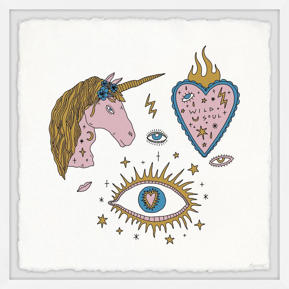 "Unicorn Swag" by Marmont Hill Framed Fantasy Art Print 18 in. x 18 in ...