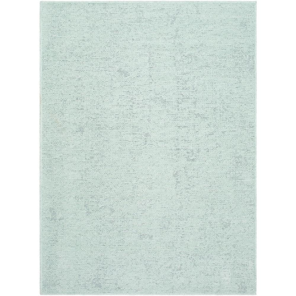 Livabliss Quebec Seafoam 9 ft. x 12 ft. Fill in Later Machine-Washable ...