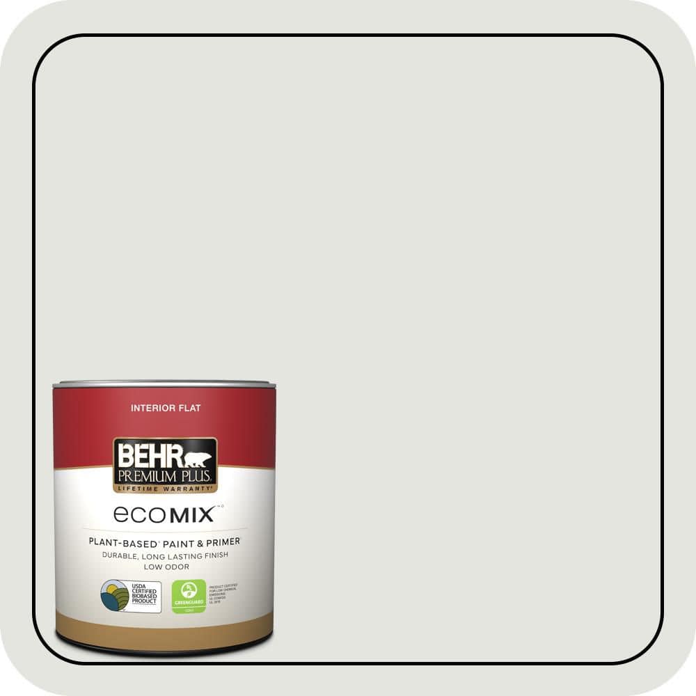 BEHR PREMIUM PLUS 1 qt. #BL-W12 Canyon Wind Flat EcoMix Plant-Based ...