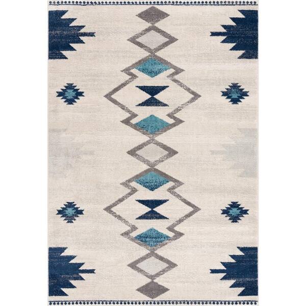 Rug Branch Savannah Modern Cream 2 ft. 3 in. x 18 ft. Abstract Runner ...