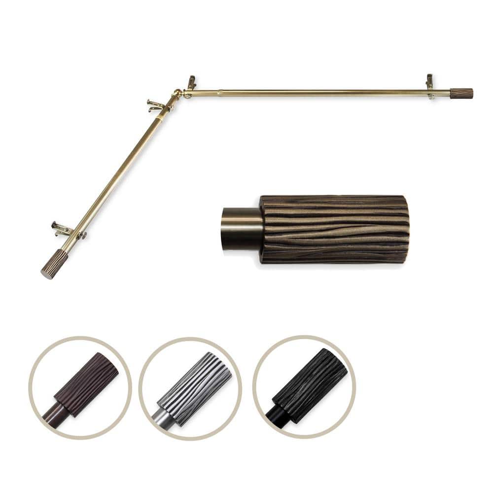Rod Desyne 13/16" Dia Adjustable 66" to 120" Single Corner Window ...