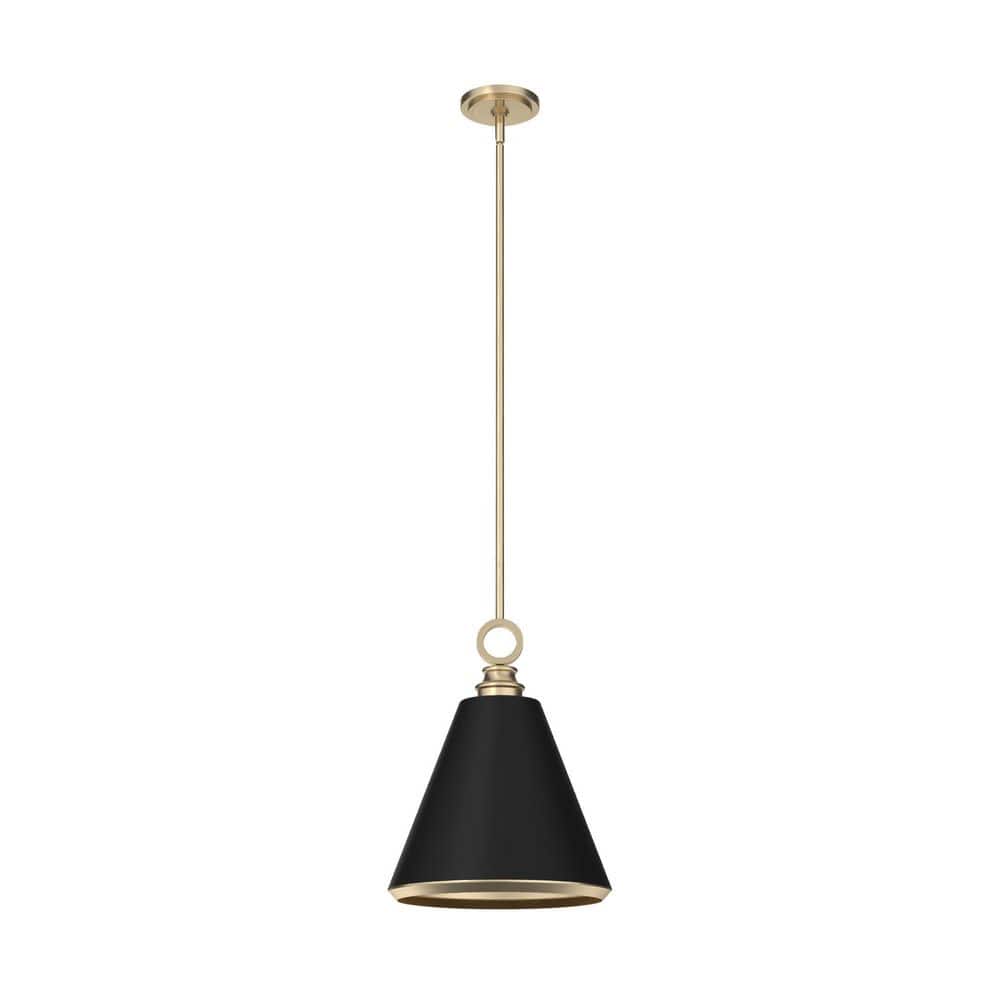 Hunter Klein 1-Light Alturas Gold Island Pendant Light with Matte Black ...