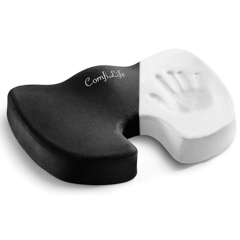 COMFILIFE Memory Foam Black Premium Comfort Seat Cushion Chair Pad R COMFILIFE Memory Foam Black Premium Comfort Seat Cushion Chair Pad R