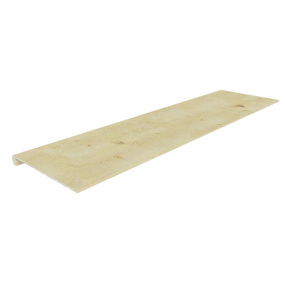 NewTechWood Indoor Flooring Vinyl Stair Tread in Camel Cedar (4-Pieces ...