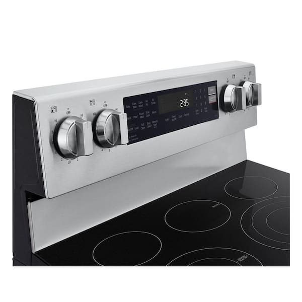 LG 30 in., 6.3 cu. ft. Smart Wi-Fi True Convection Insta View 5-Burner ...