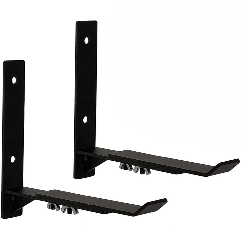 Misopily Adjustable Window Box Brackets 7.8-9.6 Inch Black Metal Heavy ...