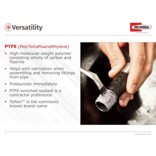 RectorSeal T Plus 2 in. 4 oz. Teflon Pipe-Thread Putty/Sealant 23633 ...