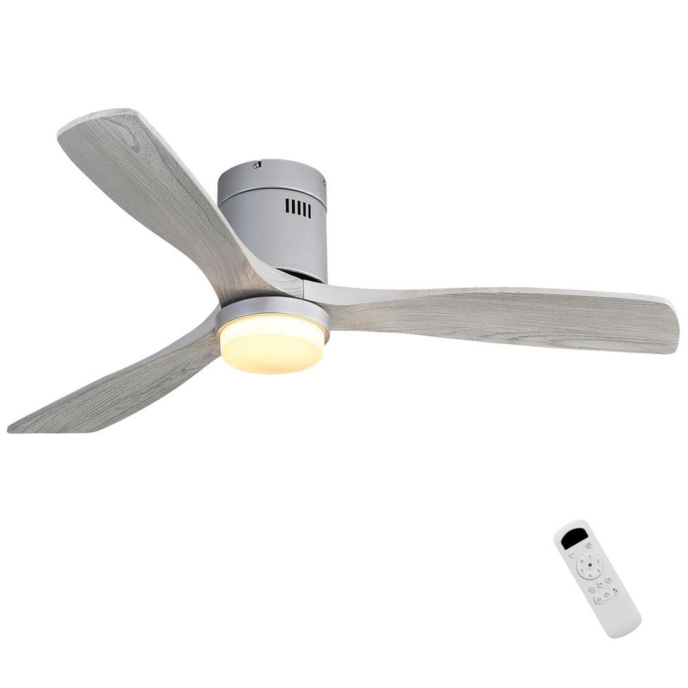 MODERN HABITAT SerenityShine Blade Span 52 in. Indoor Satin Silver Low ...