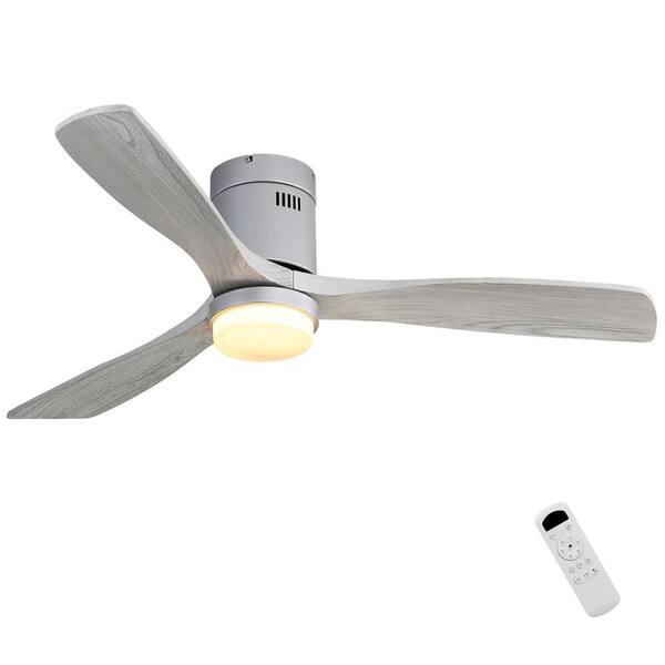 MODERN HABITAT SerenityShine Blade Span 52 in. Indoor Satin Silver Low ...