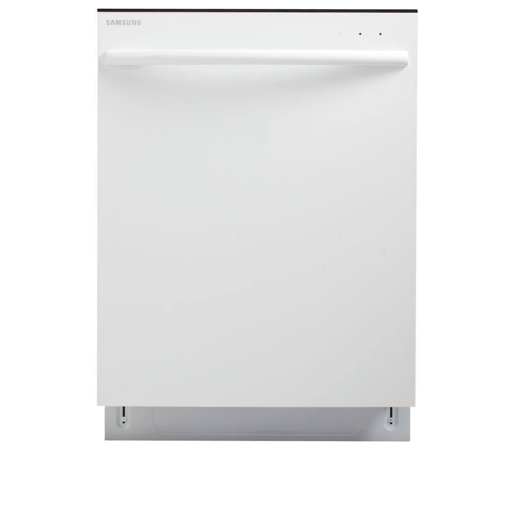 Samsung 24 in. Top Control Dishwasher in white with Stainless Steel Tub ...