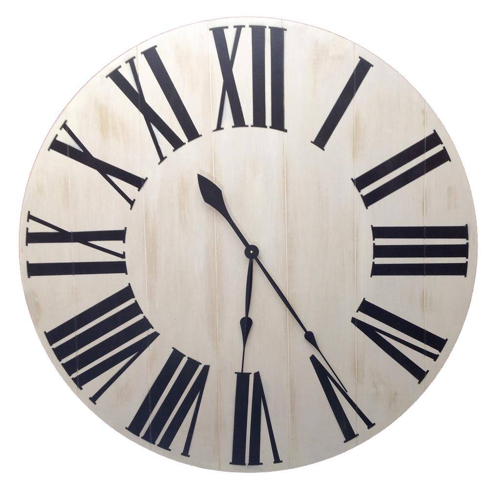 BrandtWorks 30 in. Oversized Vertical Farmhouse Wall Clock CFH-030 ...