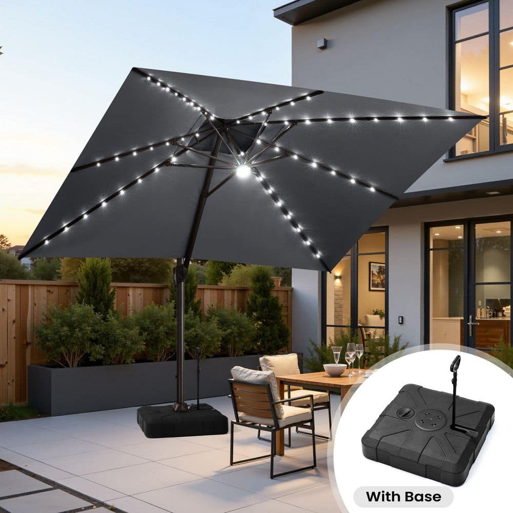 Crestlive Products 13 ft. x 10 ft. Solar Lights Aluminum Swivel ...