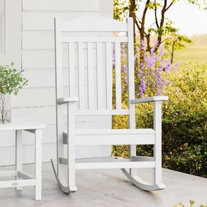 POLYWOOD Grant Park Plastic Outdoor Rocking Chair in Slate Grey R105GY ...