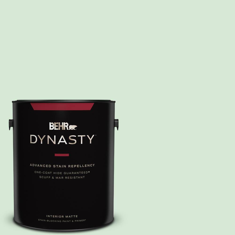 BEHR DYNASTY 1 gal. #M410-1 Jade Mist Matte Interior Stain-Blocking ...