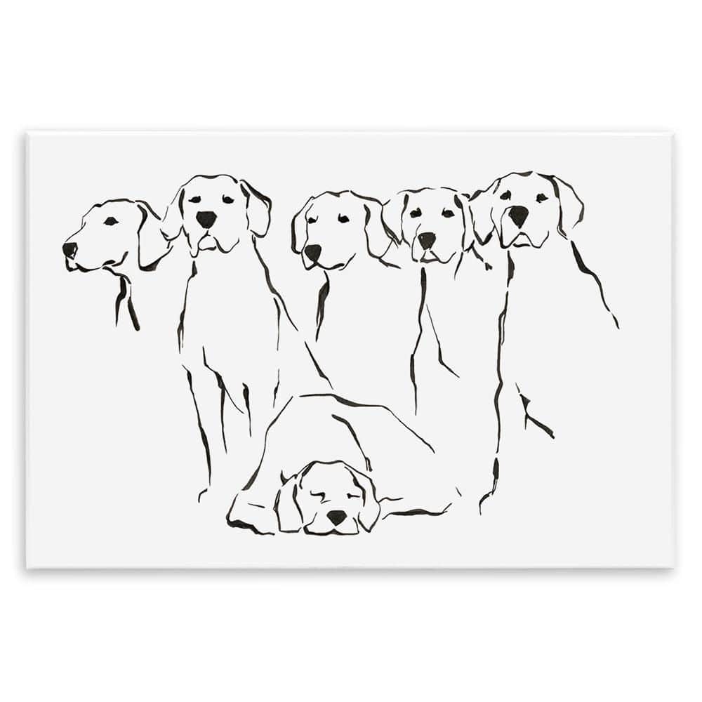 Stupell Industries Minimal Dogs Doodle by Ethan Harper Unframed Graphic ...