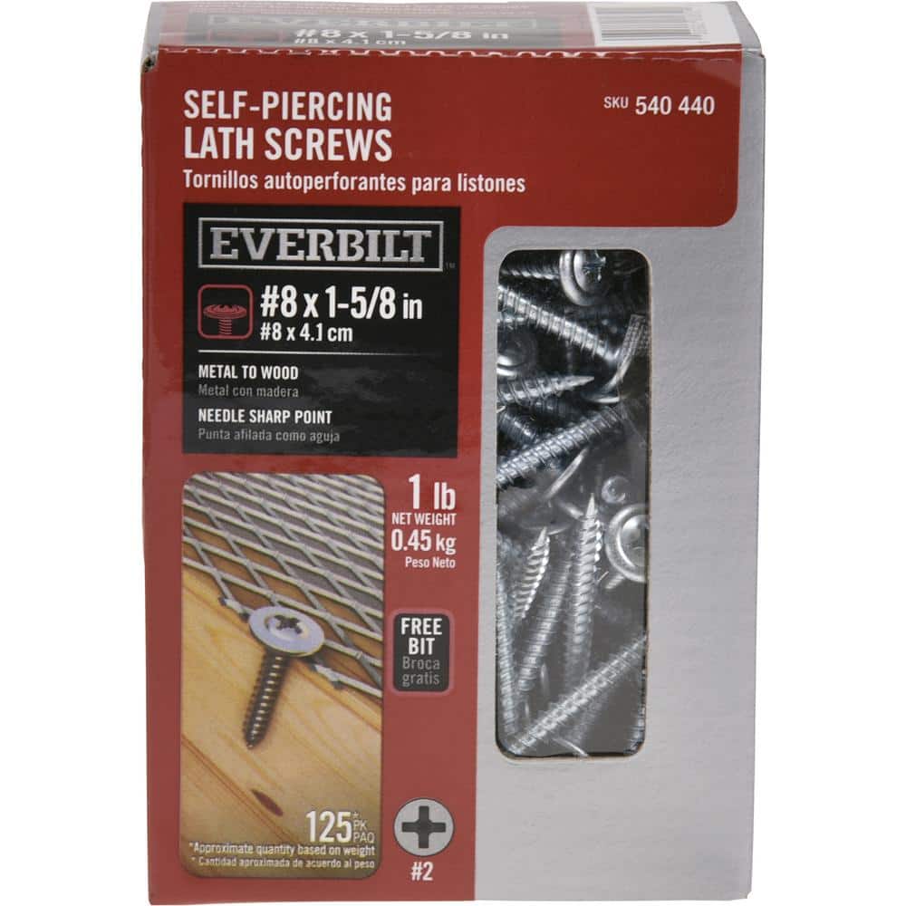 Everbilt #8 x 1-5/8 in. Phillips Drive Truss Head Lath Sharp Point ...