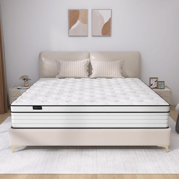 CHEVNI White Full Medium Memory Foam 14 in. Bed-in-a-Box Mattress HD ...