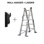 MURPHY LADDER 11 ft. H 14 ft. Reach Aluminum Fully Compactable Multi ...