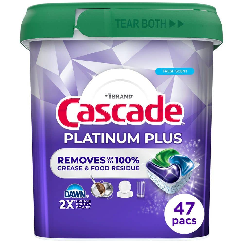 Cascade Platinum Plus ActionPacs with Dawn Fresh Scent Dishwashing ...