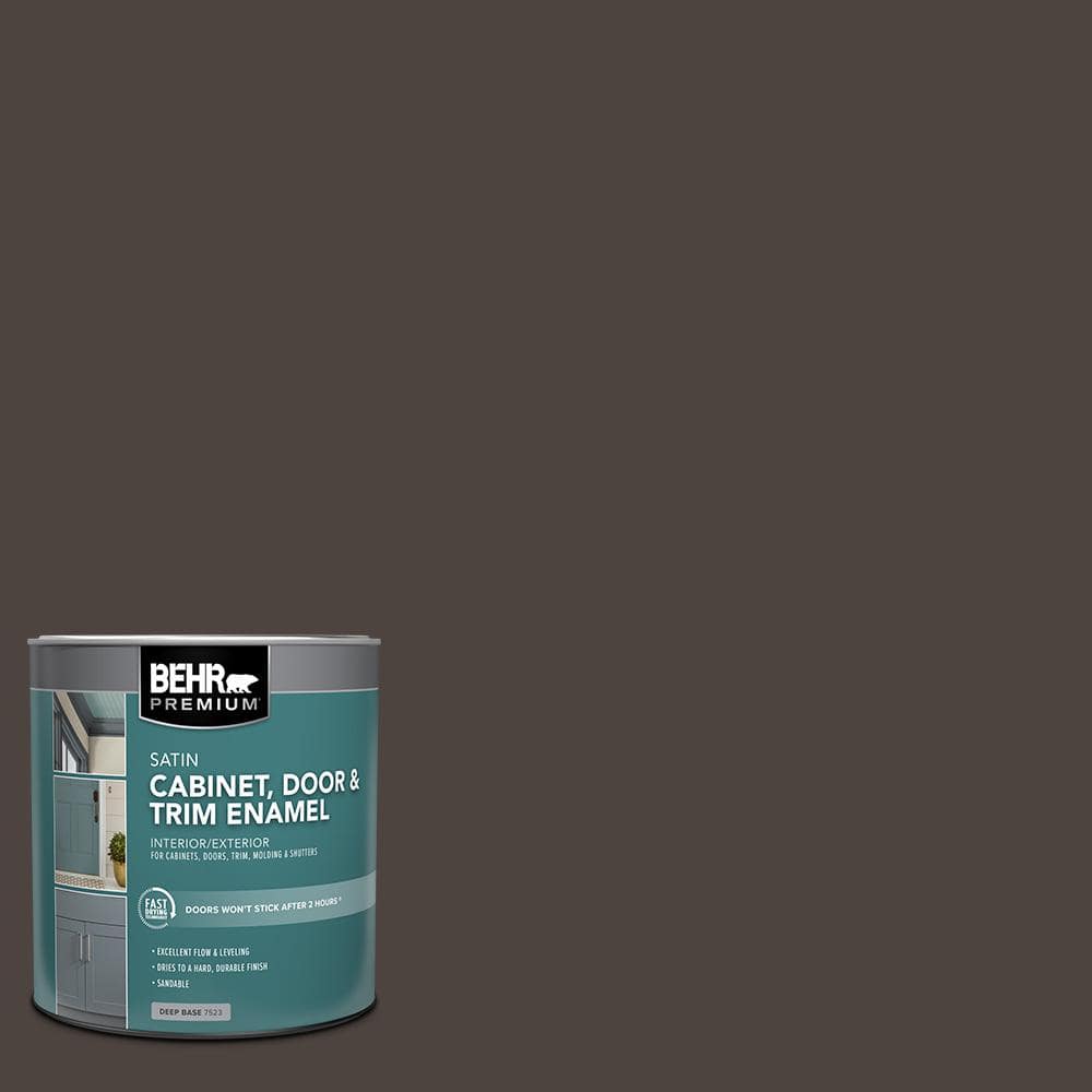BEHR PREMIUM 1 qt. #PPU5-01 Espresso Beans Satin Enamel Interior ...