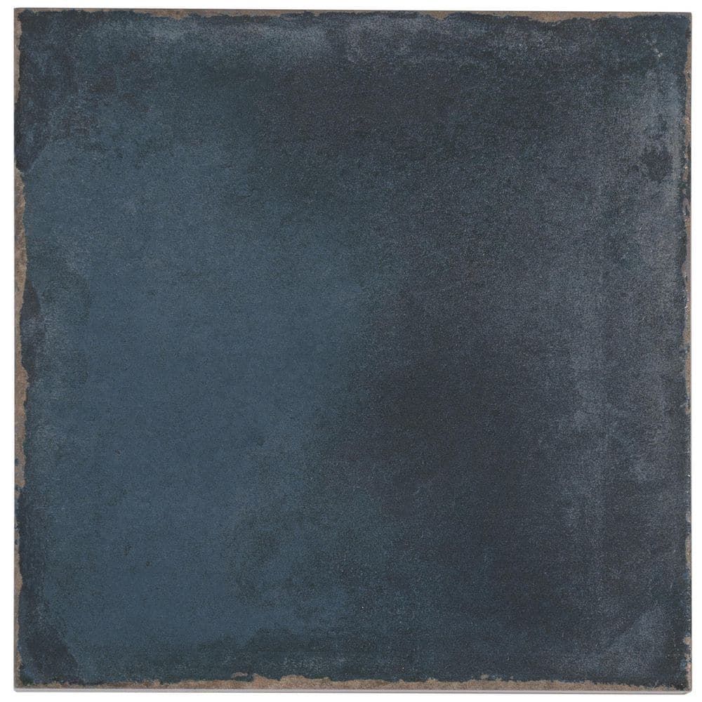 Apollo Tile Faenza 8 in. x 8 in. Matte Midnight Navy Porcelain Square ...