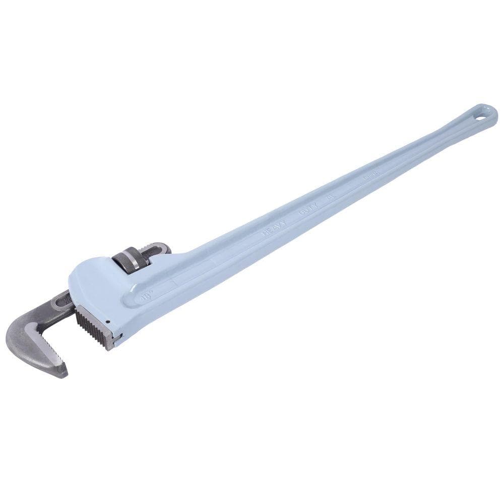 Huluwat Light Gray 48 in. Heavy Duty Aluminum Alloy Pipe Wrench Wrench ...