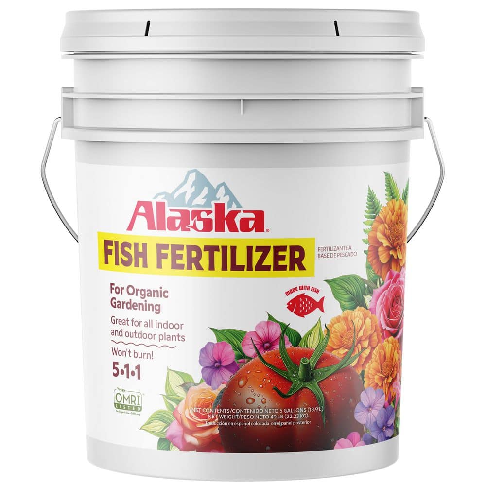Alaska 640 oz. (5 gal.) Organic Gardening Liquid Fish Emulsion Plant ...