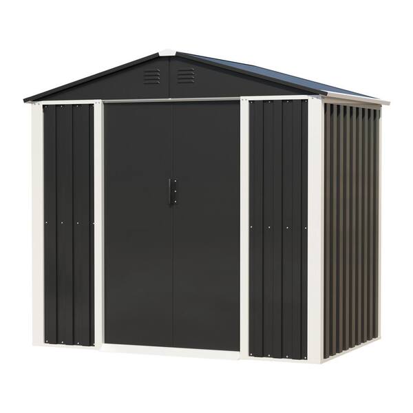 Aobabo Outdoor Storage Shed 6.5 ft. W x 4 ft. D Metal Shed (26 sq. ft ...