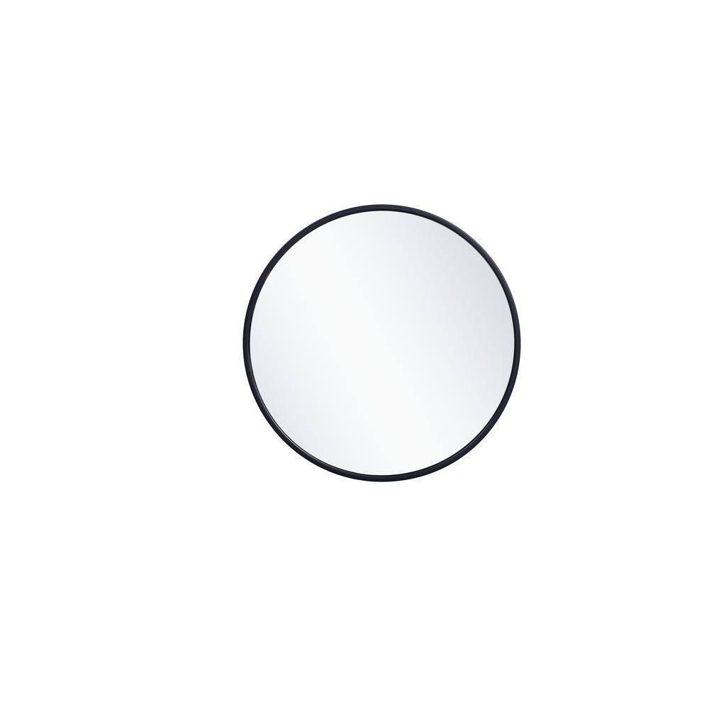 Small Round Blue Modern Mirror (18 in. H x 18 in. W) WM9636Blue - The ...